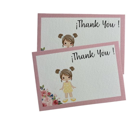 HOBBEESBOUTIQUE | Design | Girly Thank You Card | Poshmark